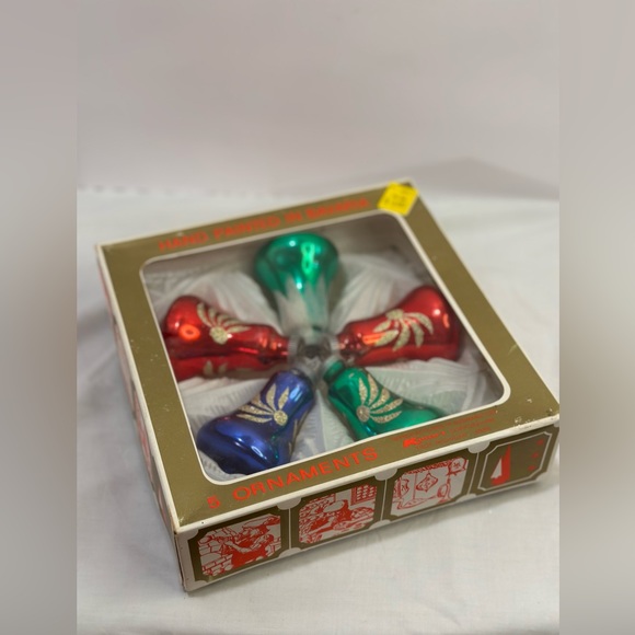 Kmart | Holiday | Vintage Kmart 5 Glass Bell Christmas Tree Ornaments ...